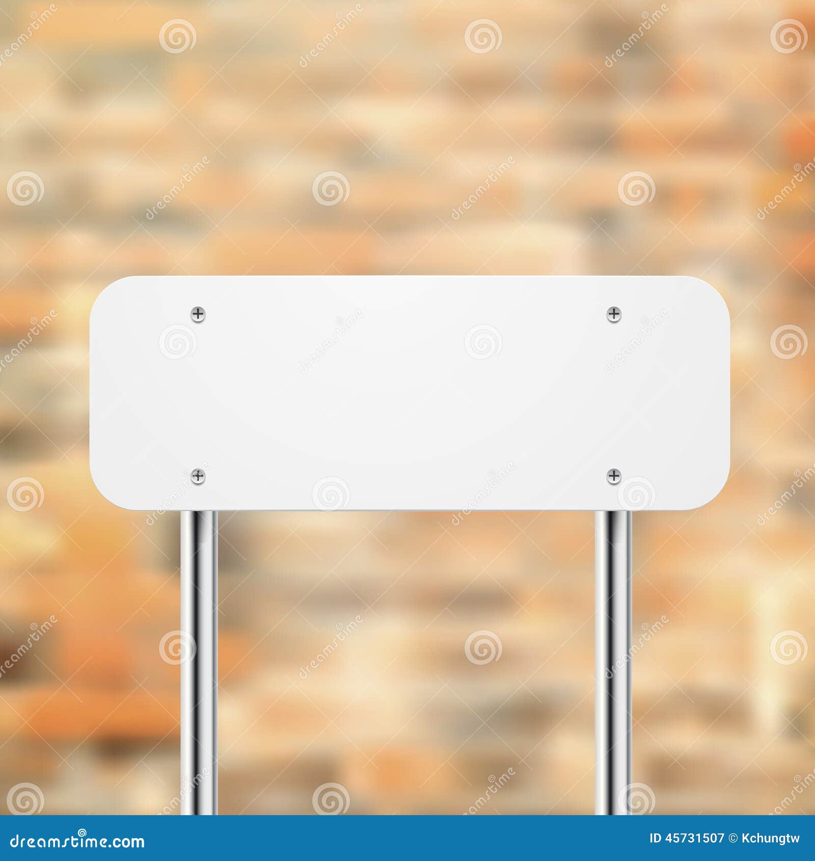 Blank road sign template stock vector. Illustration of rectangle - 45731507