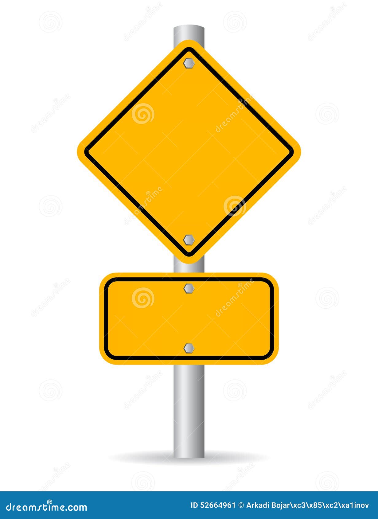 Blank Road Billboard Vector. Set Of Road Signs Isolated On A White ...