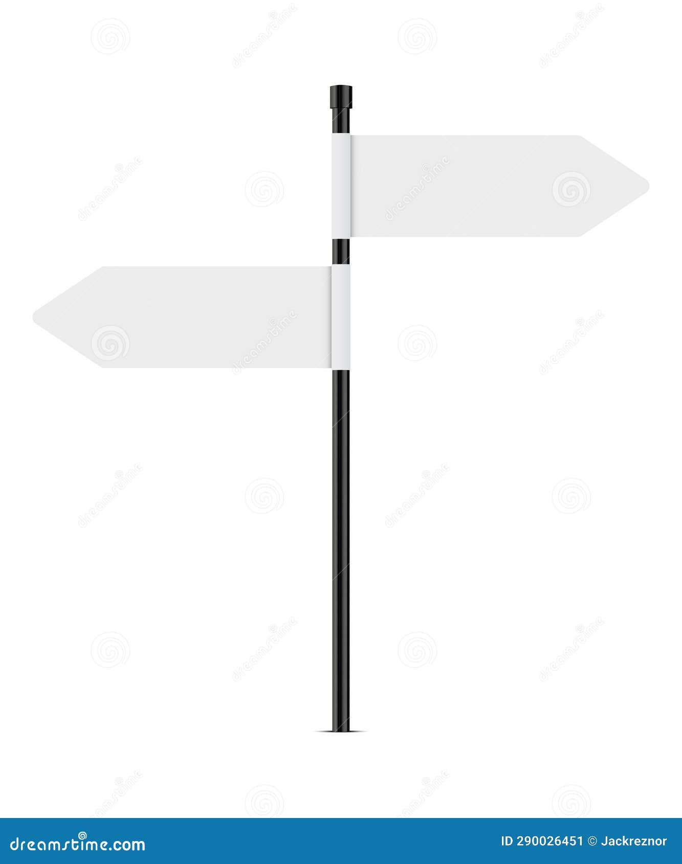 Blank road signpost. stock vector. Illustration of vector - 290026451