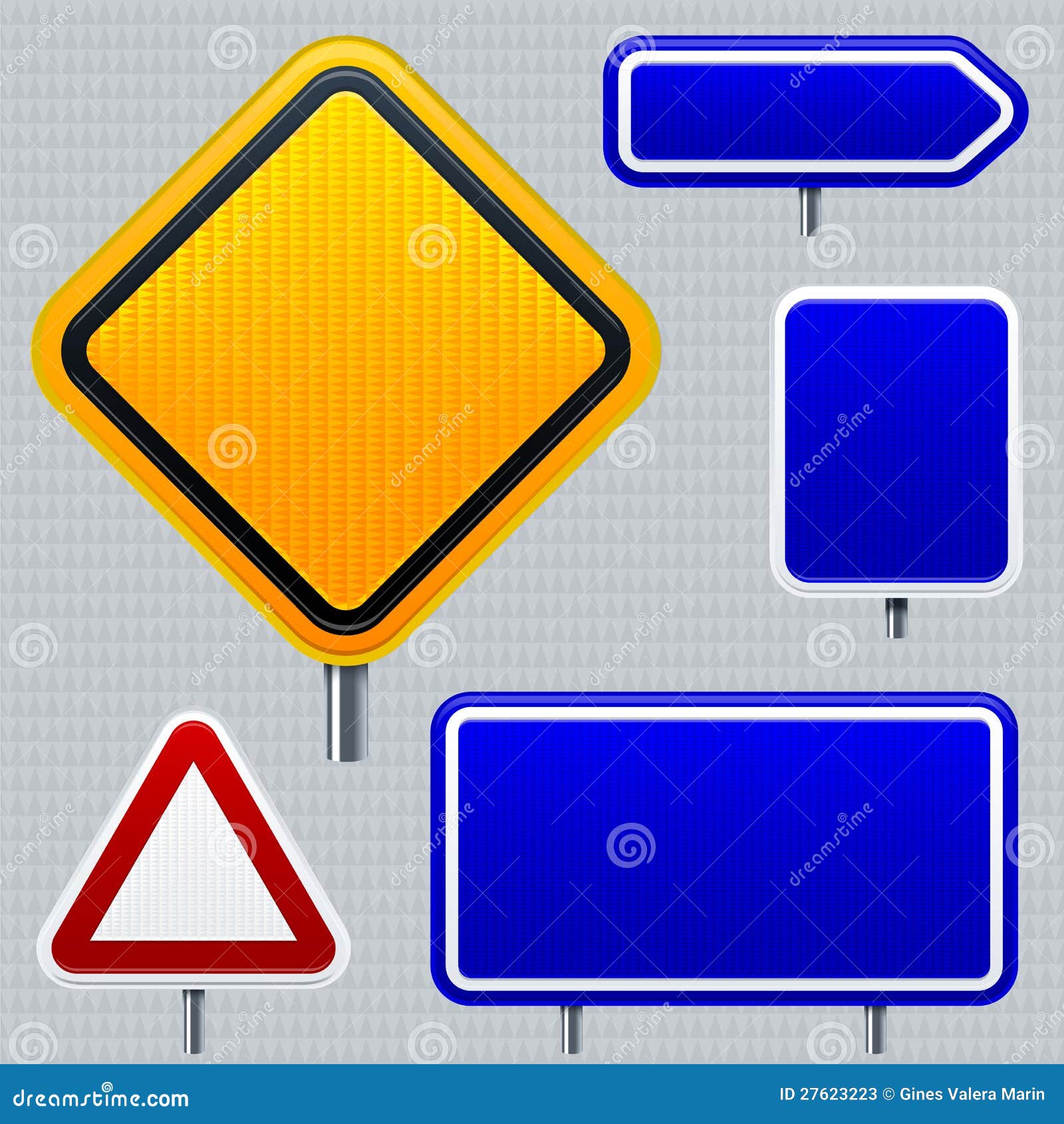 Blank road signs stock vector. Illustration of blank - 27623223