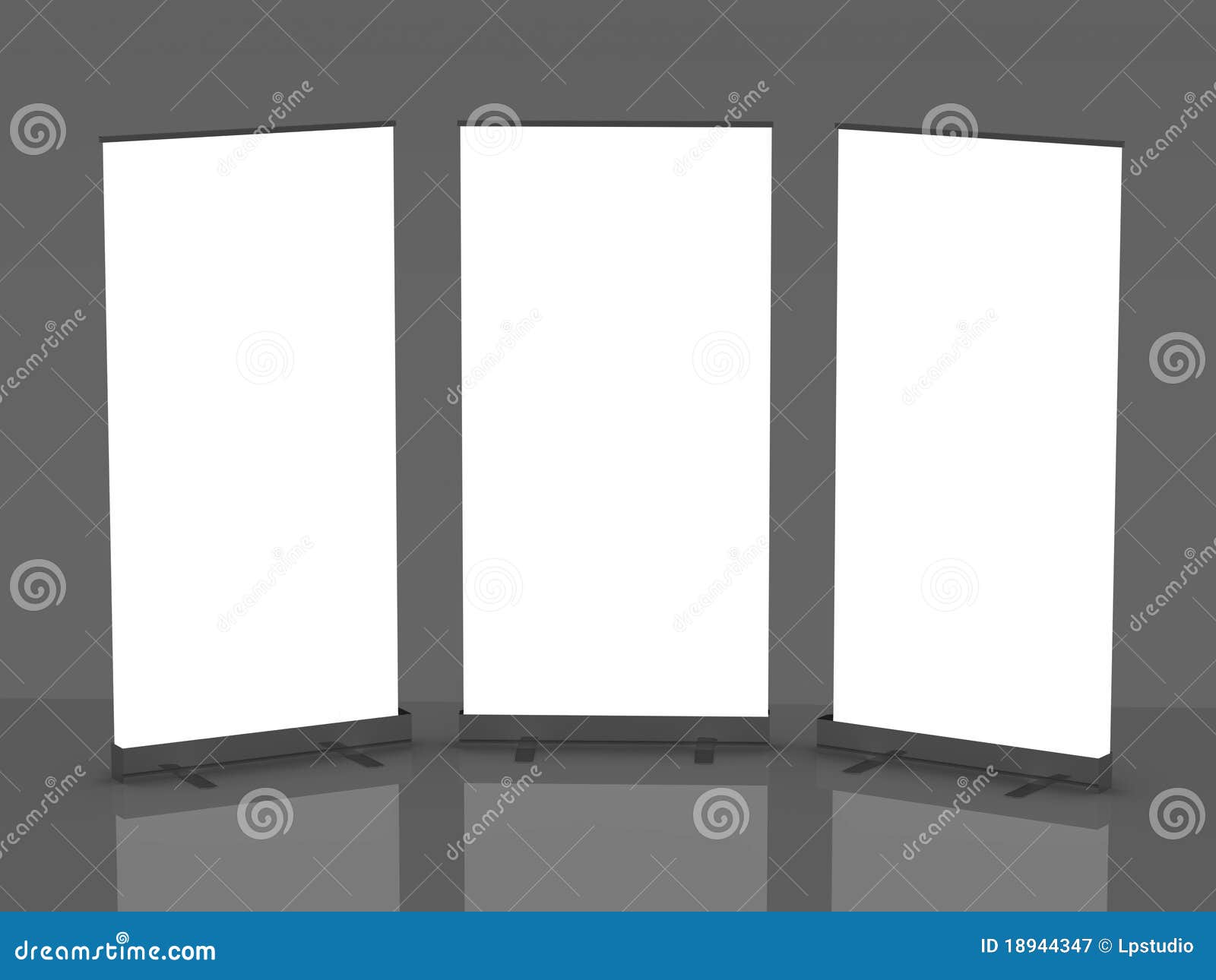 Blank Roll Up Banners Set Isolated On The White Background. Design ...