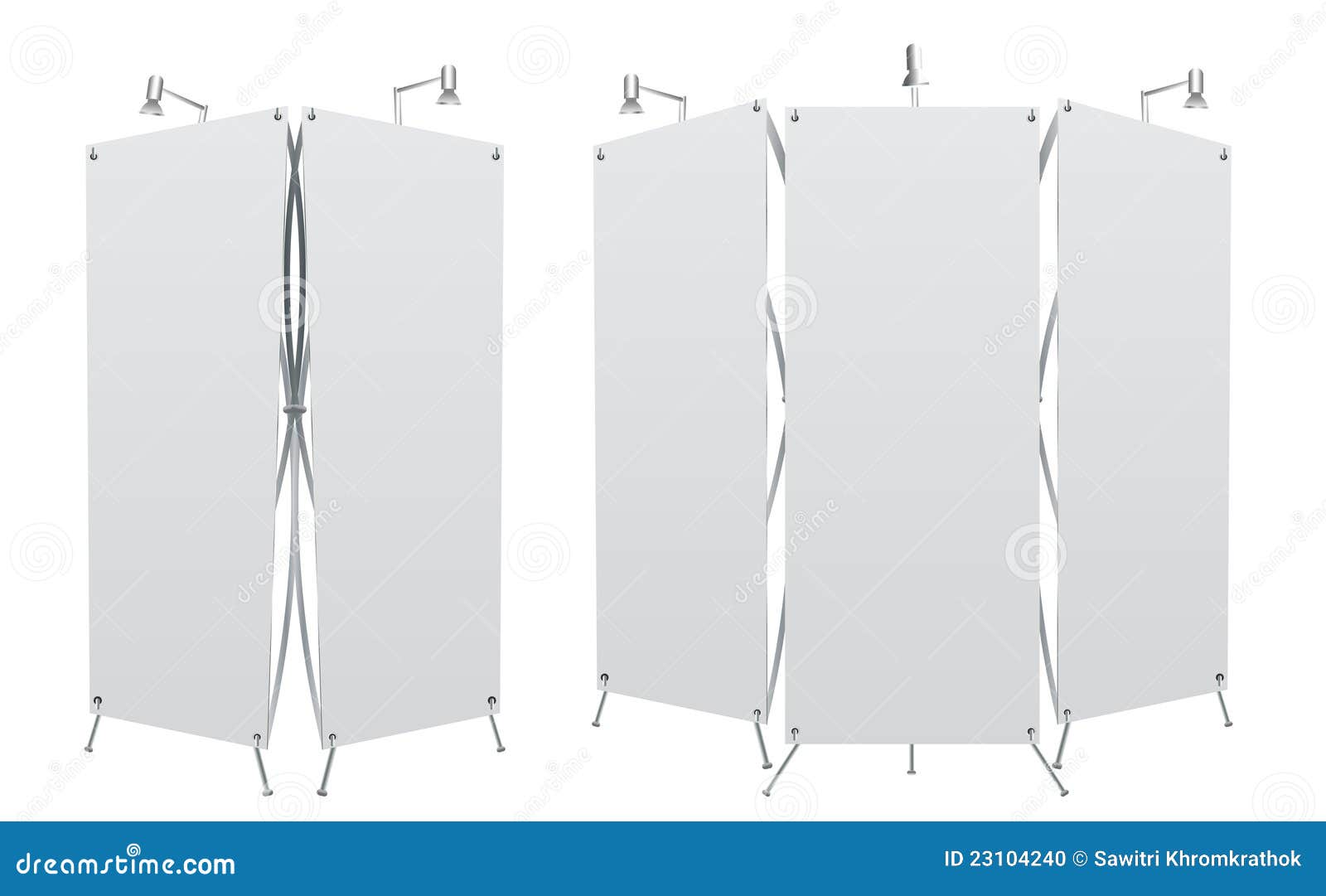 Blank Roll Up Banner Display Vector Illustration | CartoonDealer.com ...