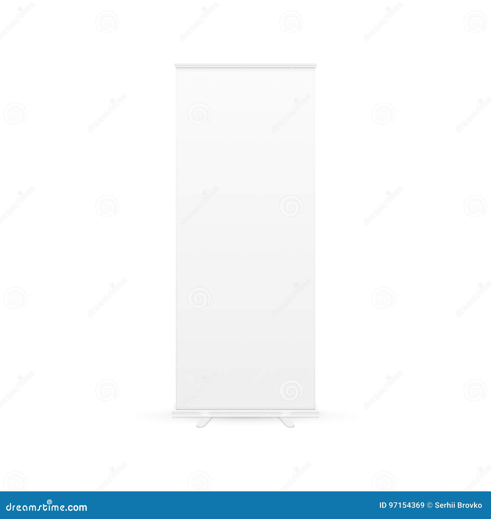 Blank Roll-up Banner Display with Clipping Path. Isolated on White ...