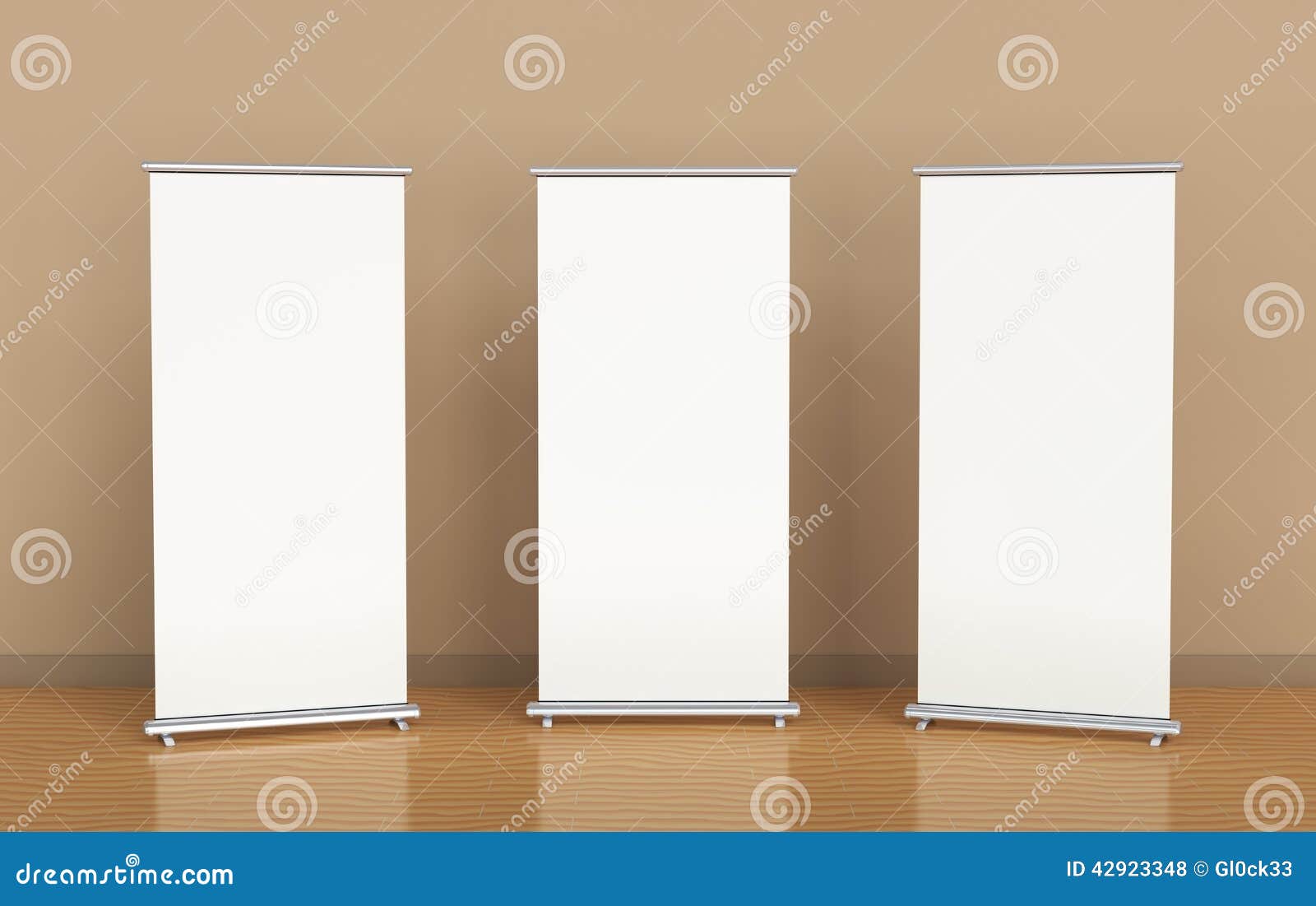 Blank Roll Up Banners Set Isolated On The White Background. Design ...