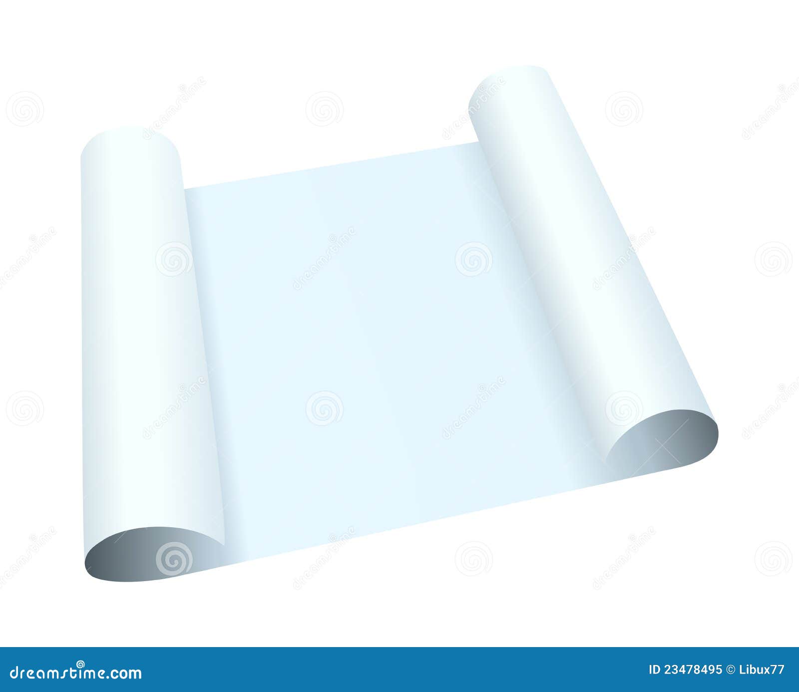 Blank Rolled Paper stock illustration. Illustration of isolated - 23478495