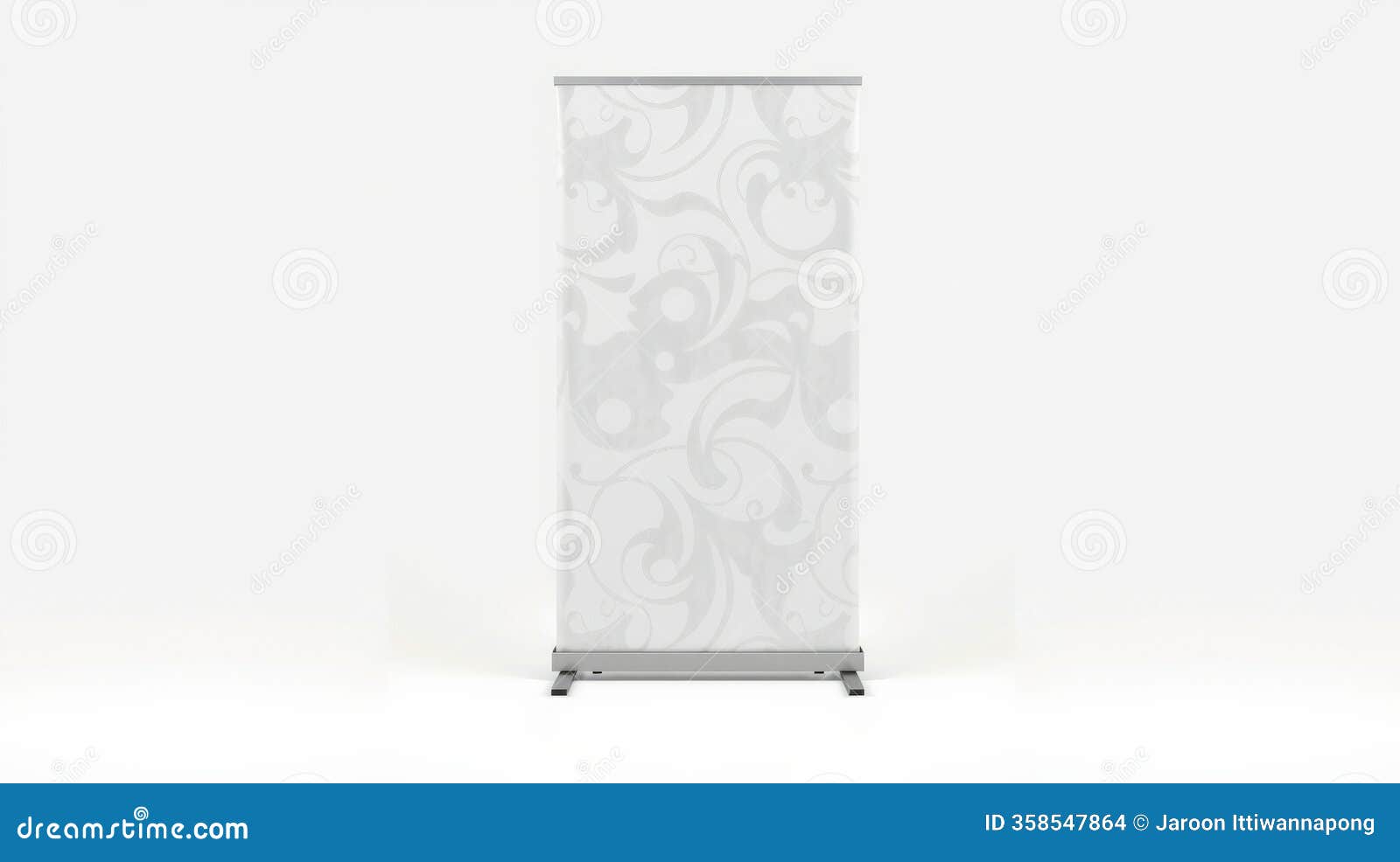 Blank Rollup Standee Mockup with Decorative Pattern, Ideal for ...