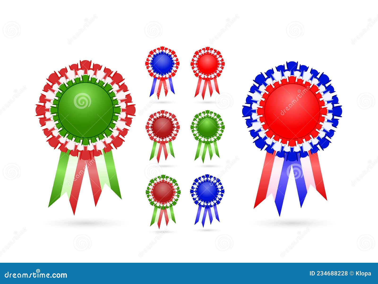 Blank Rosette Set stock vector. Illustration of ceremony - 234688228