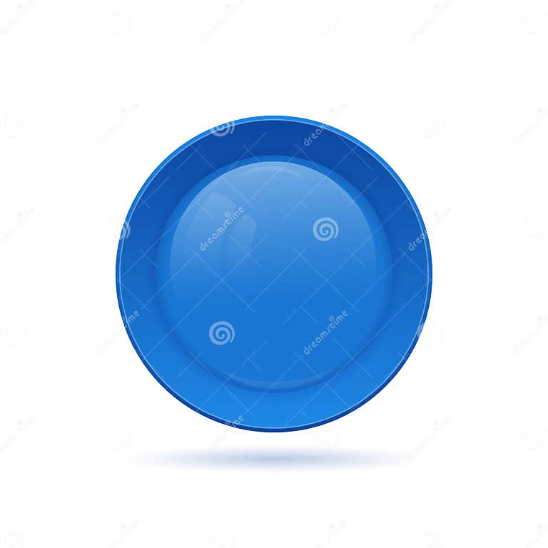 Blank Round Button for Website. 3D Glass Button. Vector Illustration ...