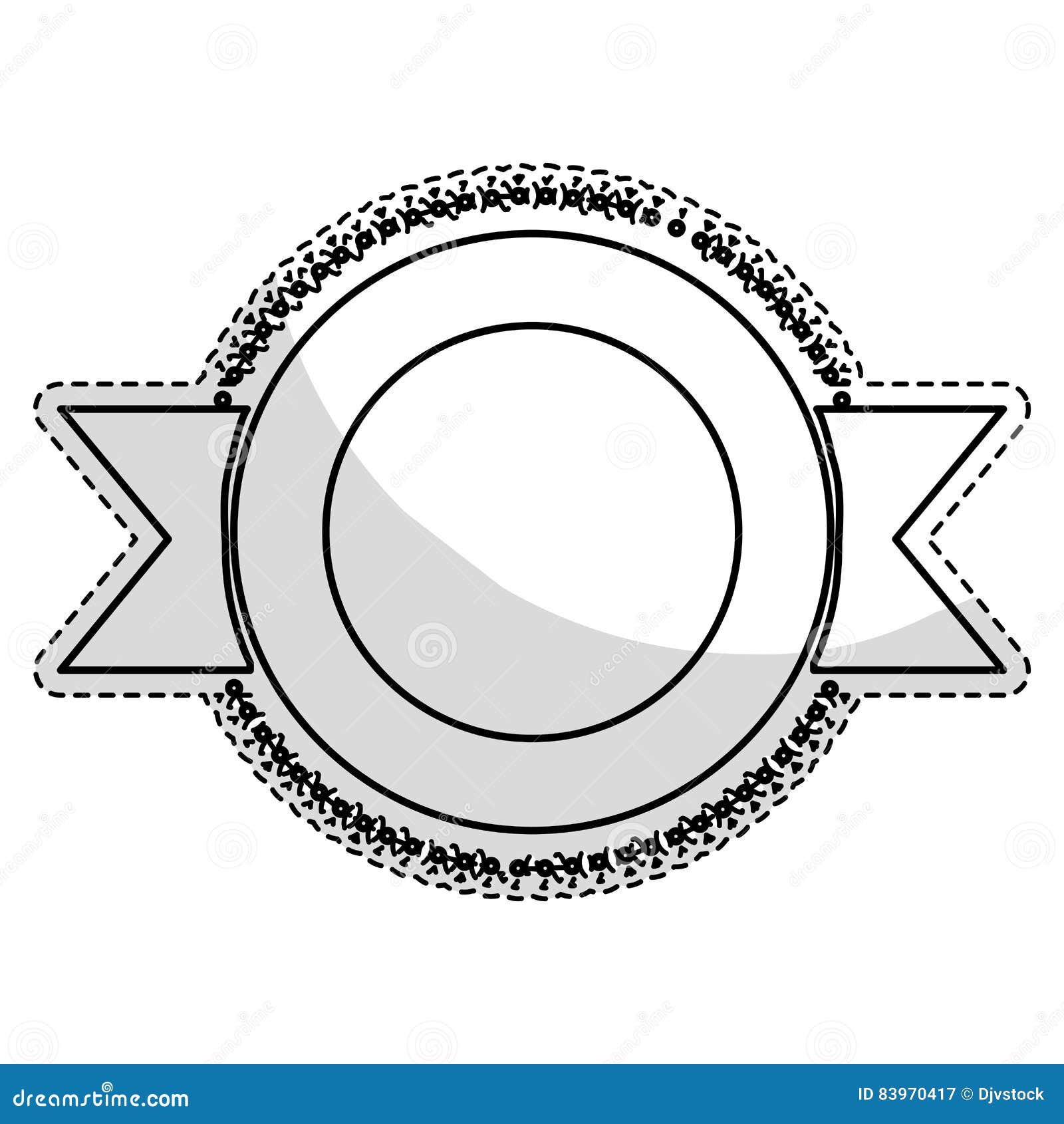 Blank Round Emblem Icon Image Stock Illustration - Illustration of flat ...