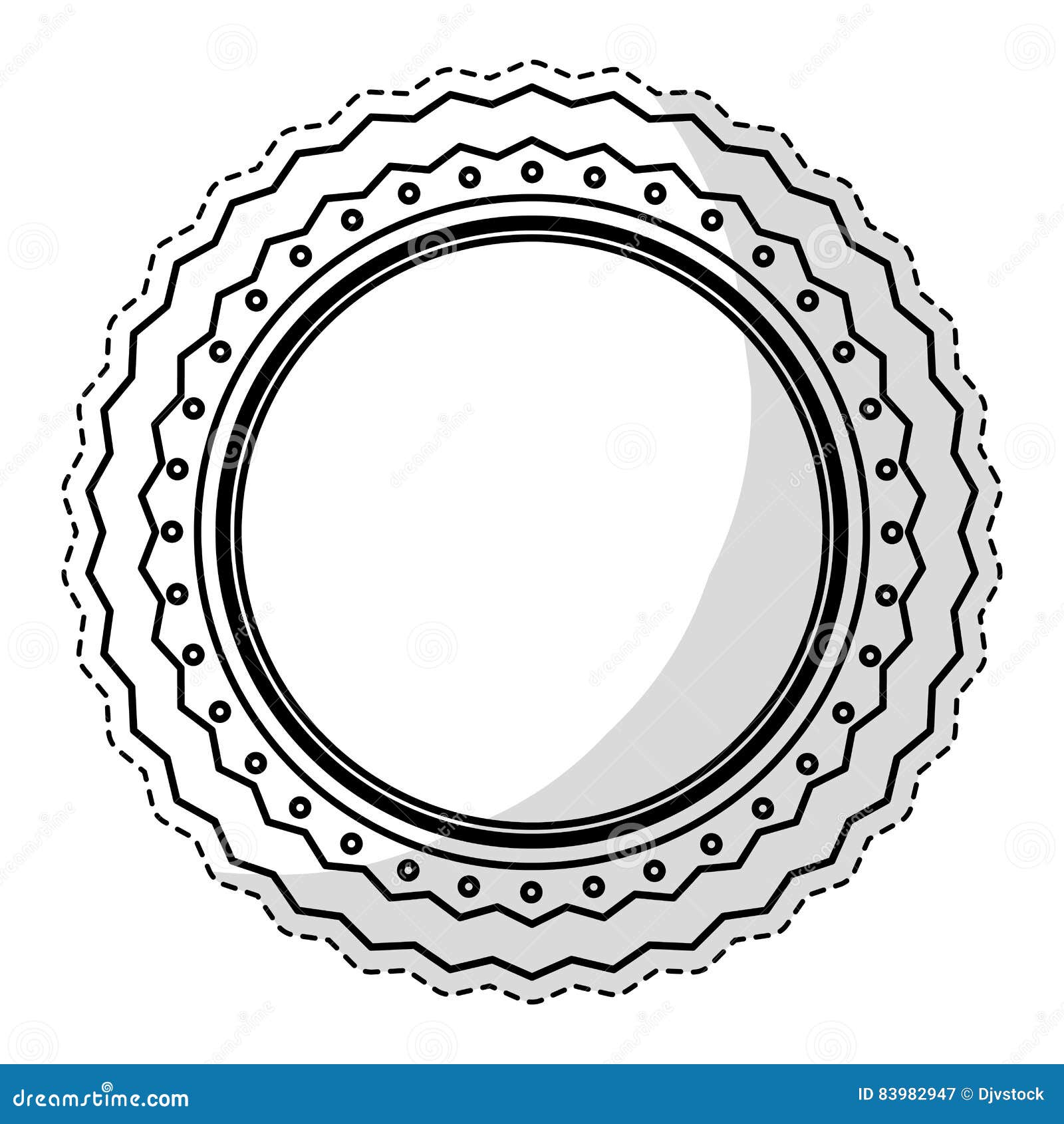 Blank Round Emblem Icon Image Stock Illustration - Illustration of ...