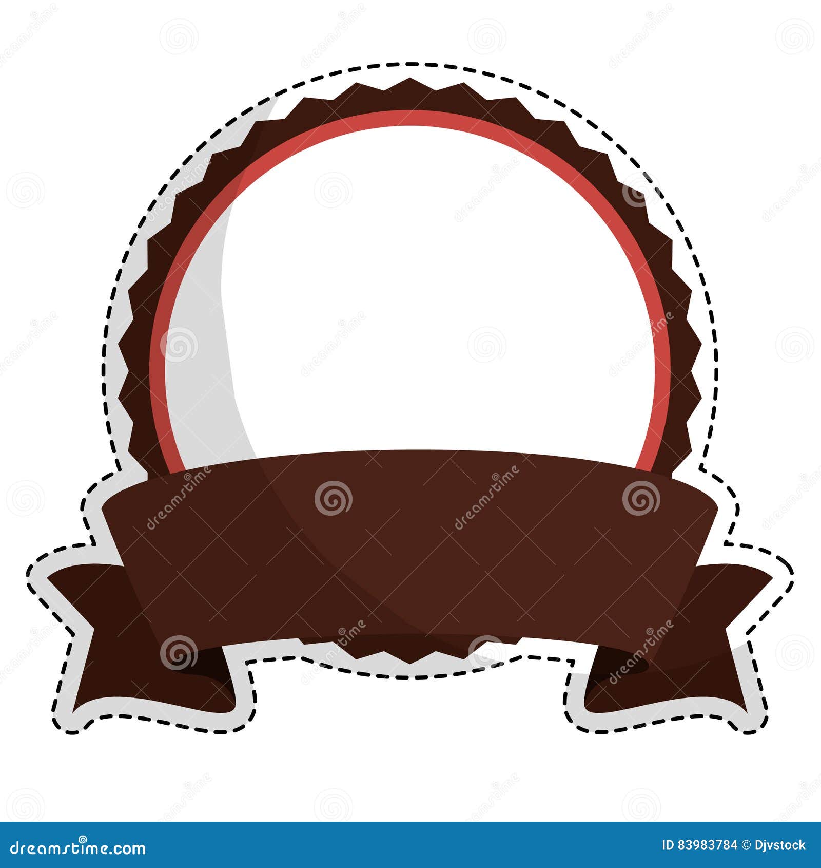 Blank Round Emblem Icon Image Stock Illustration - Illustration of ...