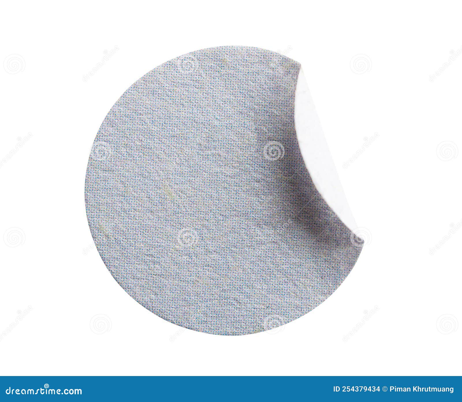 Blank Round Gray Paper Sticker Label Isolated on White Background Stock ...