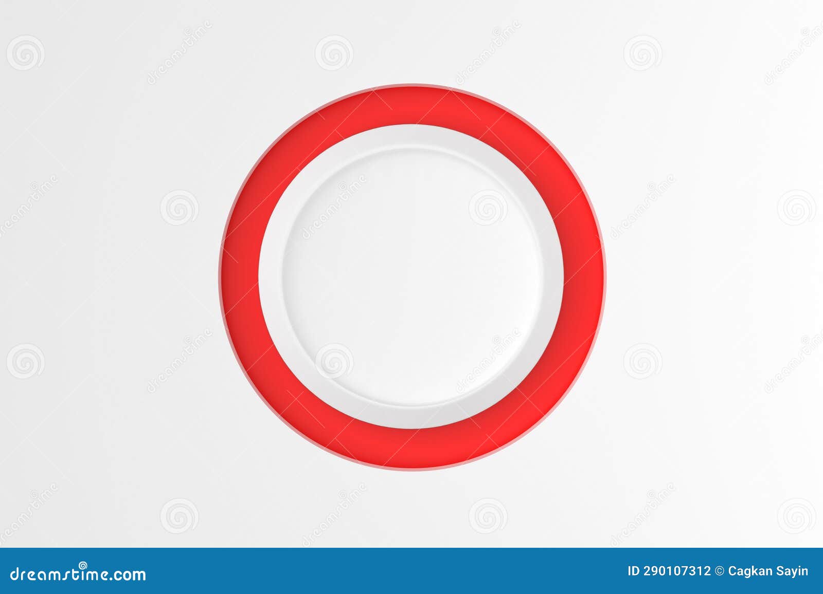 Blank Round Push Button on White Background Stock Illustration ...