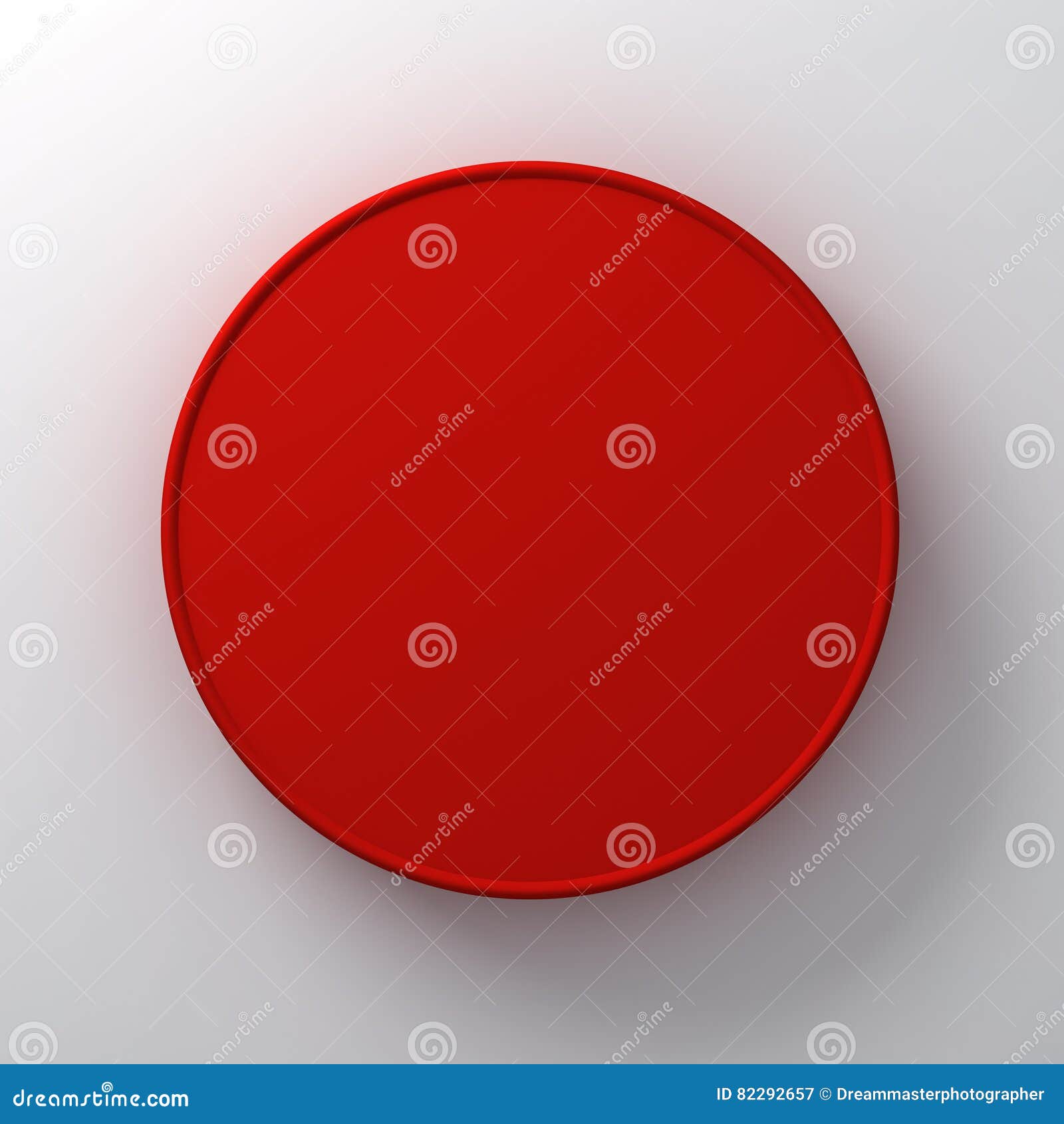 Blank Round Red Signboard Abstract on White Wall Background with Shadow ...