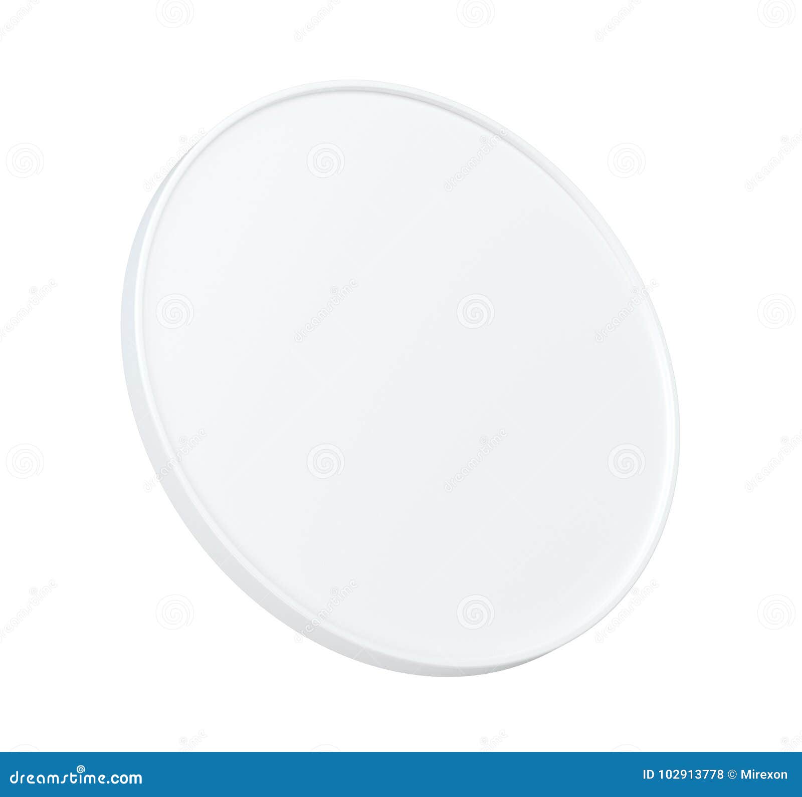 Blank Round Signboard on Isolated White Background. 3d Rendering Stock ...