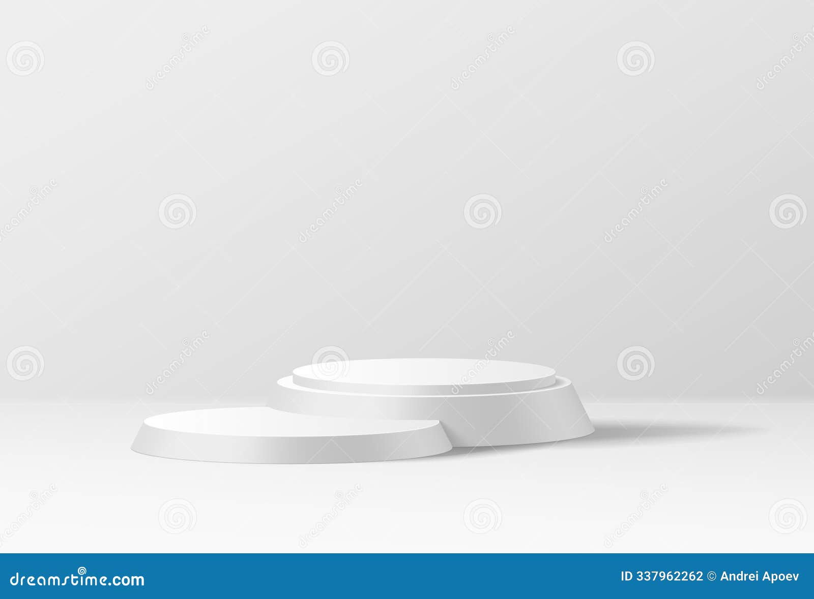 Blank Round Step Stage Realistic Vector Illustration Stock Illustration ...