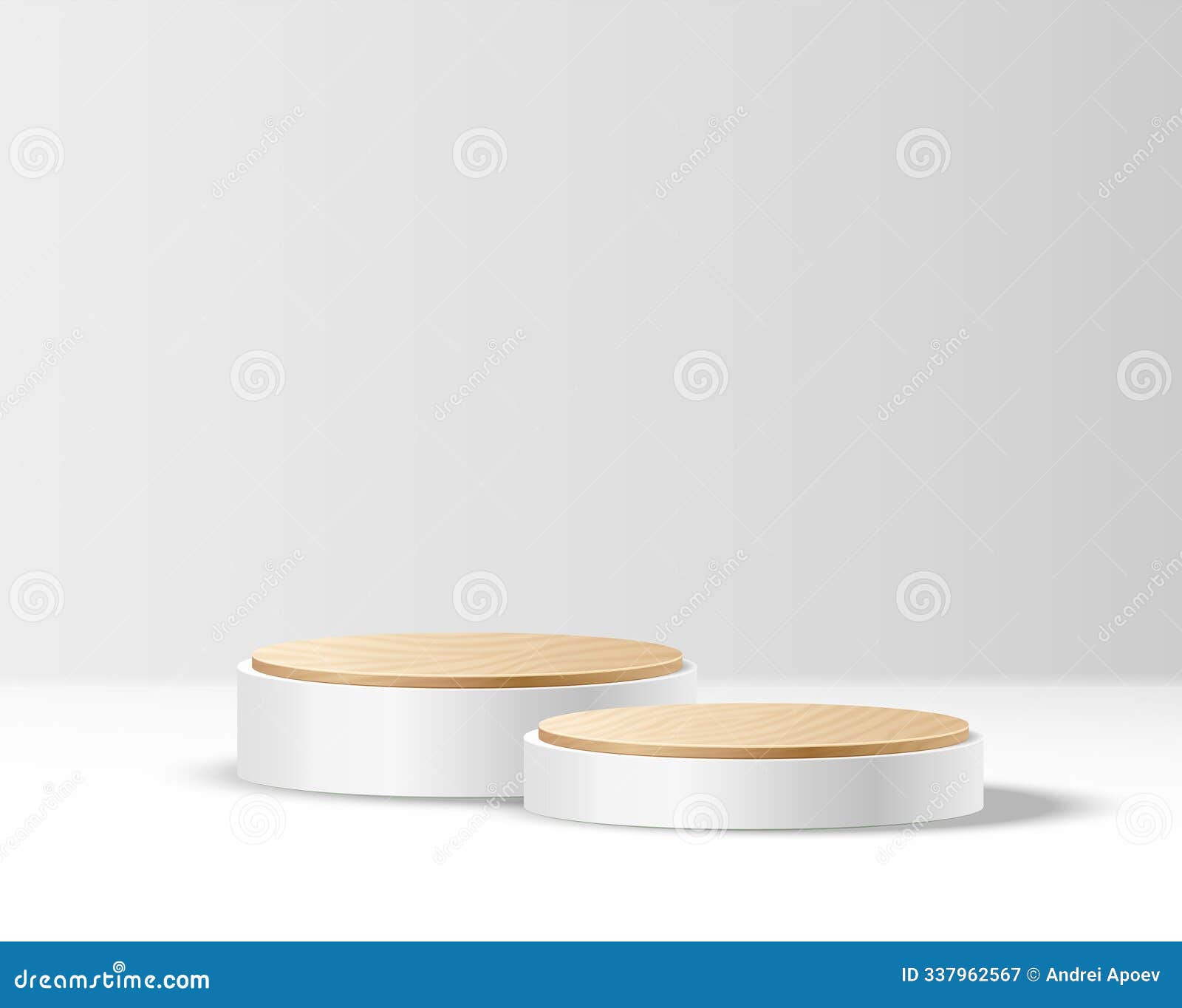 Blank Round Step Stage Realistic Vector Illustration Stock Illustration ...