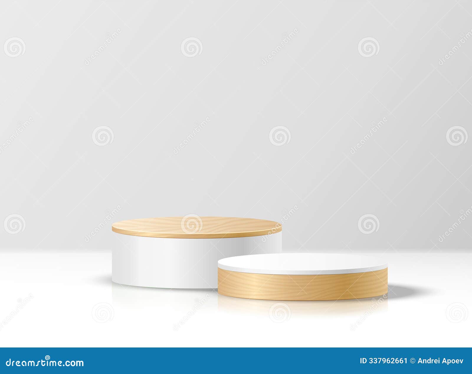 Blank Round Step Stage Realistic Vector Illustration Stock Illustration ...