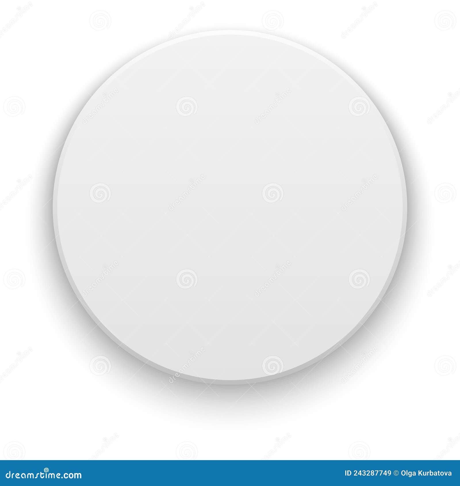 Blank Round Sticker Template. White Realistic Circle Stock Vector ...