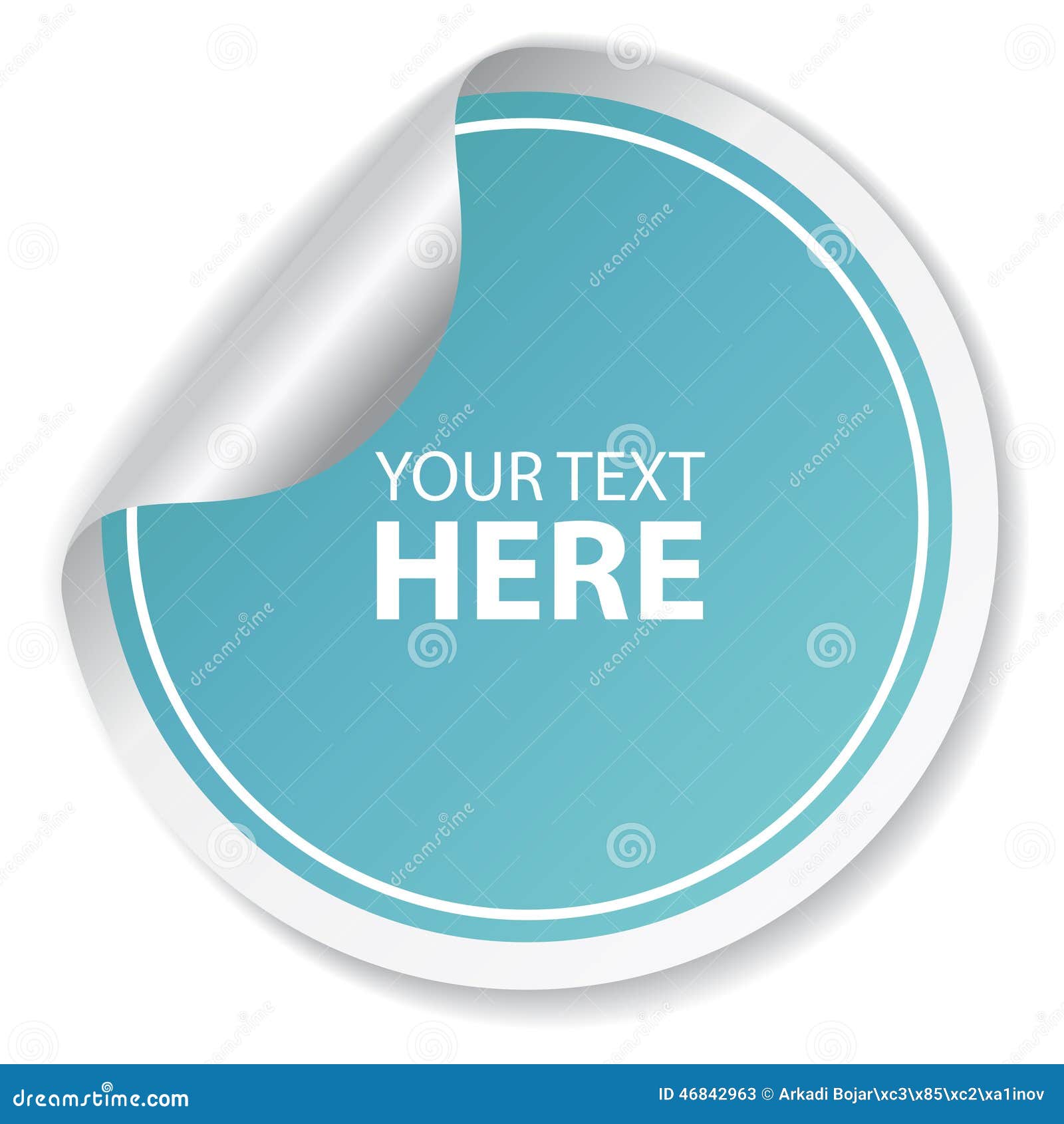 Blank round sticker stock vector. Illustration of blank - 46842963