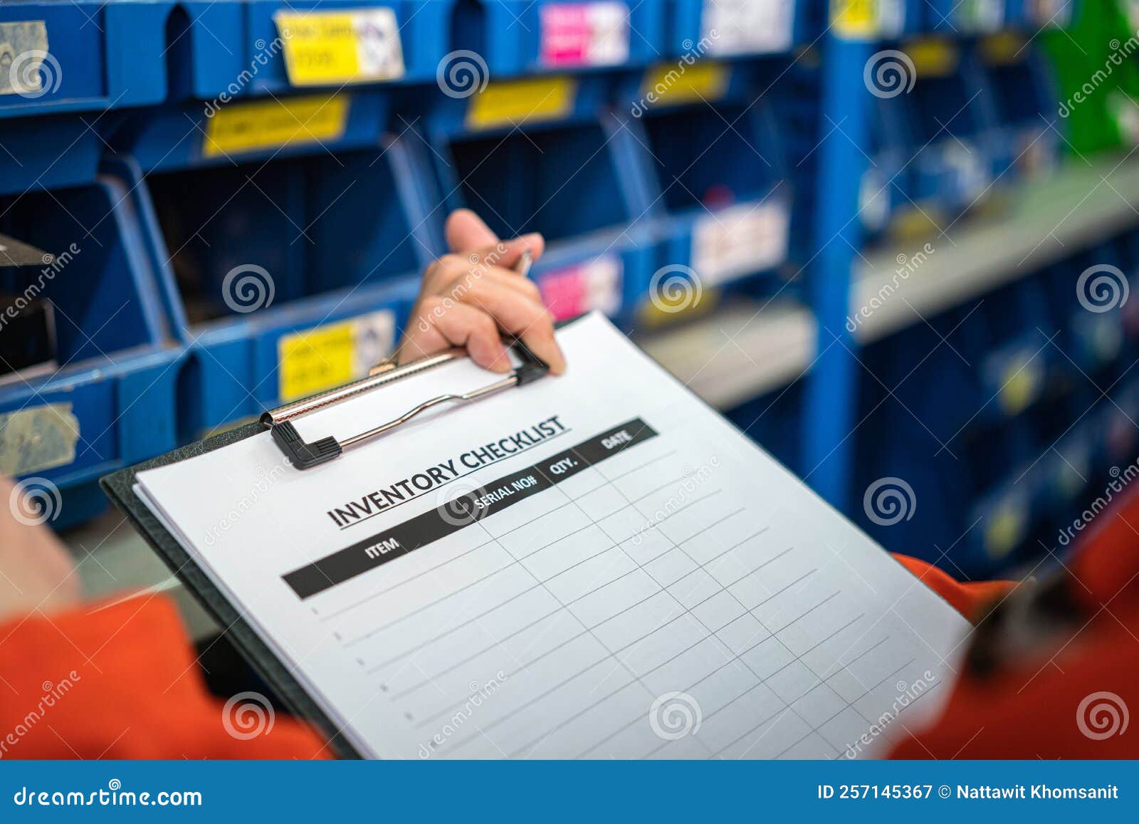 A Blank Safety Checklist Form on Safety Officer Hand. Stock Image ...
