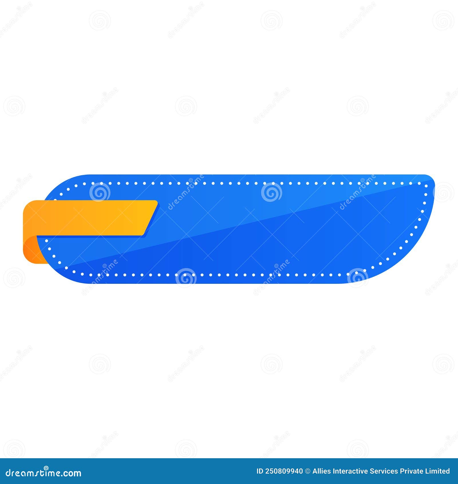 Blank Sale Label or Tag, Template in Blue Stock Illustration ...