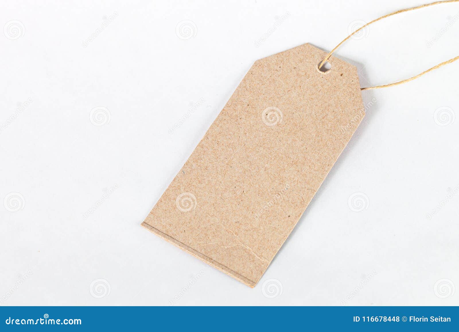 Blank Sale Tag Mock Up Isolated on White Stock Photo - Image of brown ...