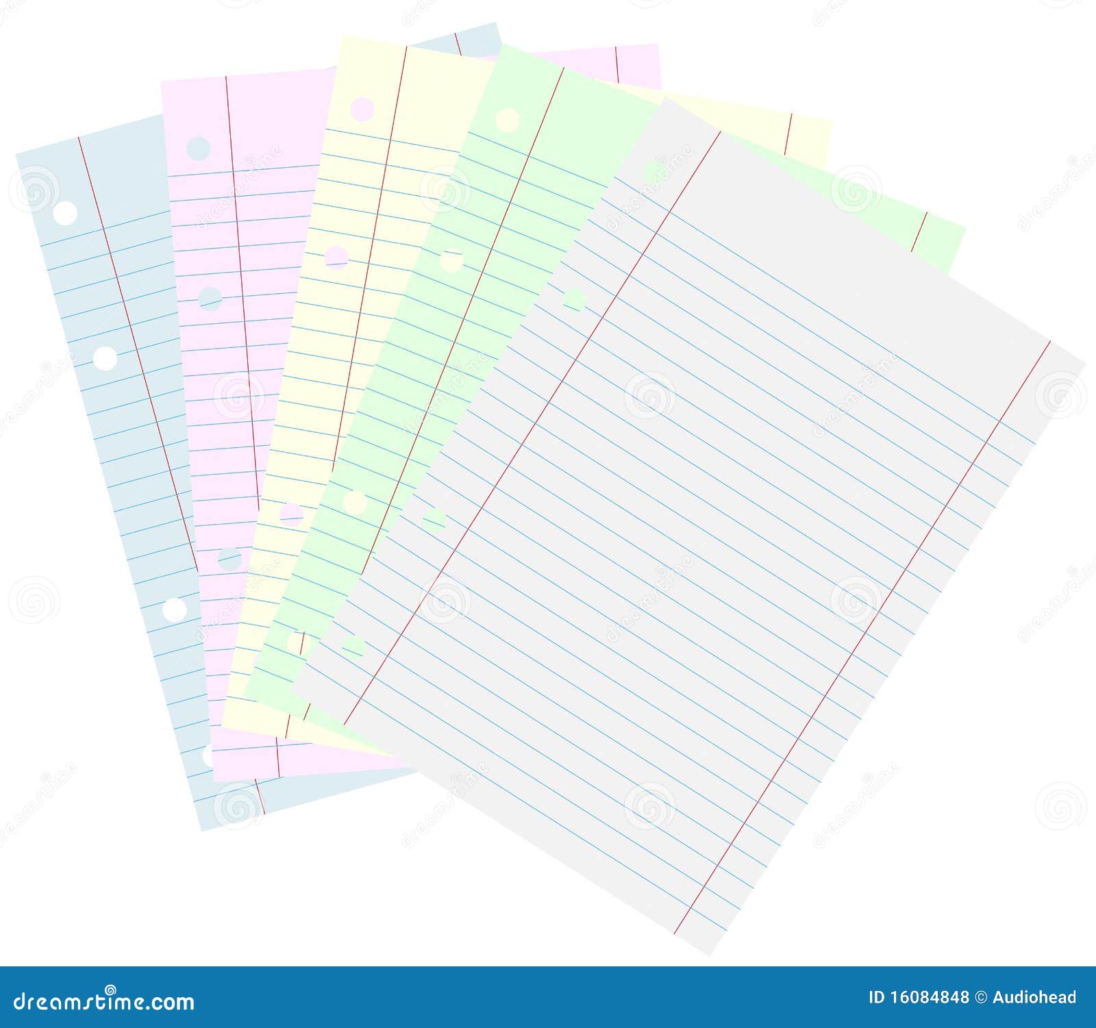 Blank School Papers stock vector. Illustration of stationery - 16084848