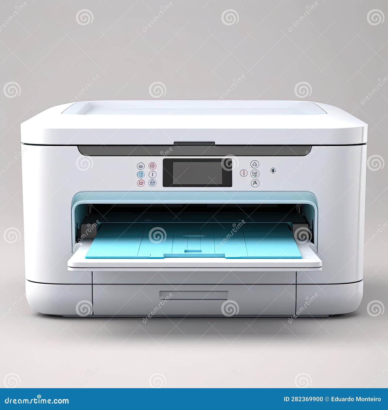 Blank Screen in All-in-one Printer, Scanner, Copier Stock Illustration ...