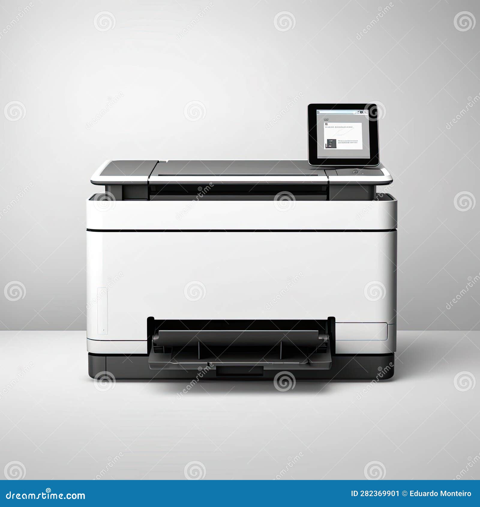 Blank Screen in All-in-one Printer, Scanner, Copier Stock Illustration ...