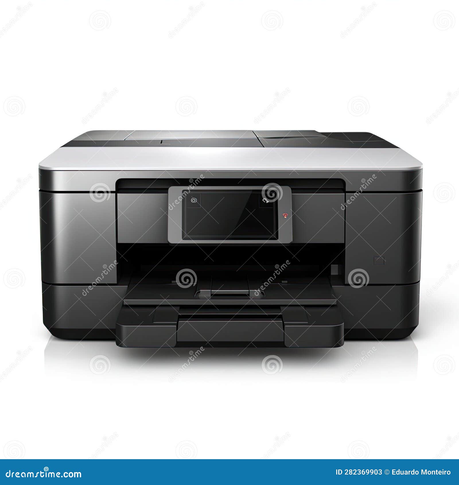 Blank Screen in All-in-one Printer, Scanner, Copier Stock Illustration ...