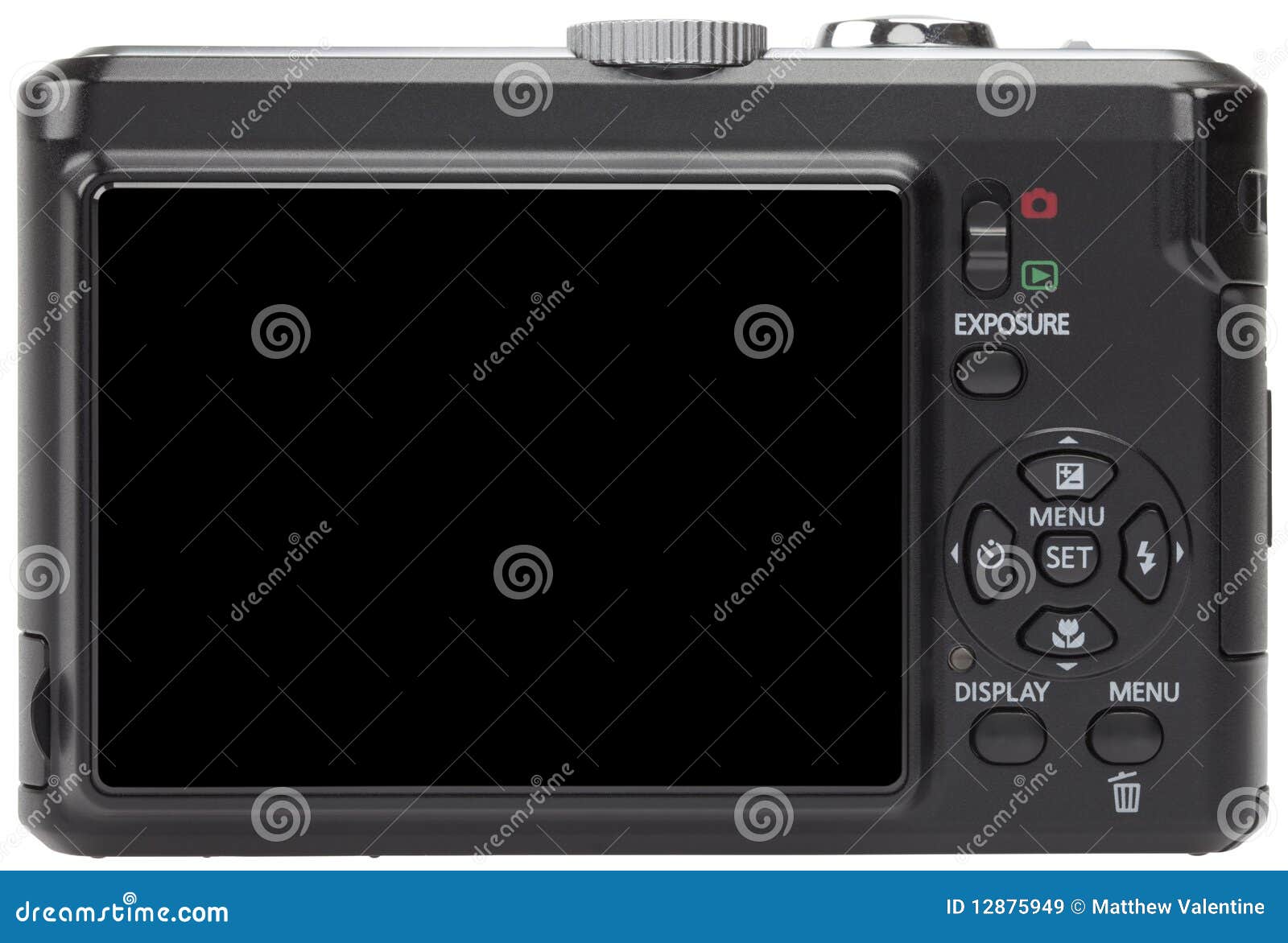 Blank Screen on a Compact Digital Camera Stock Image - Image of gadget ...