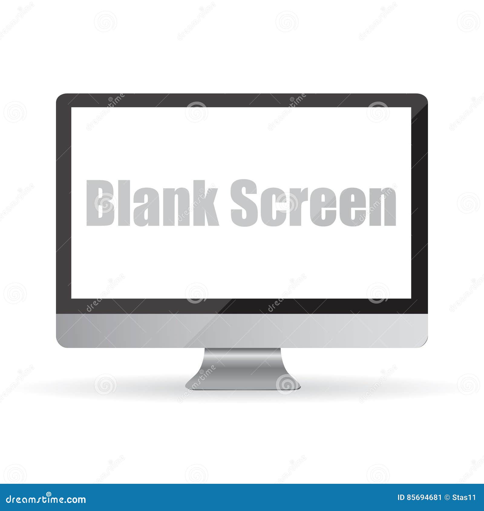 Blank Screen of Computer Monitor. Vector Illustration Eps10 Stock ...