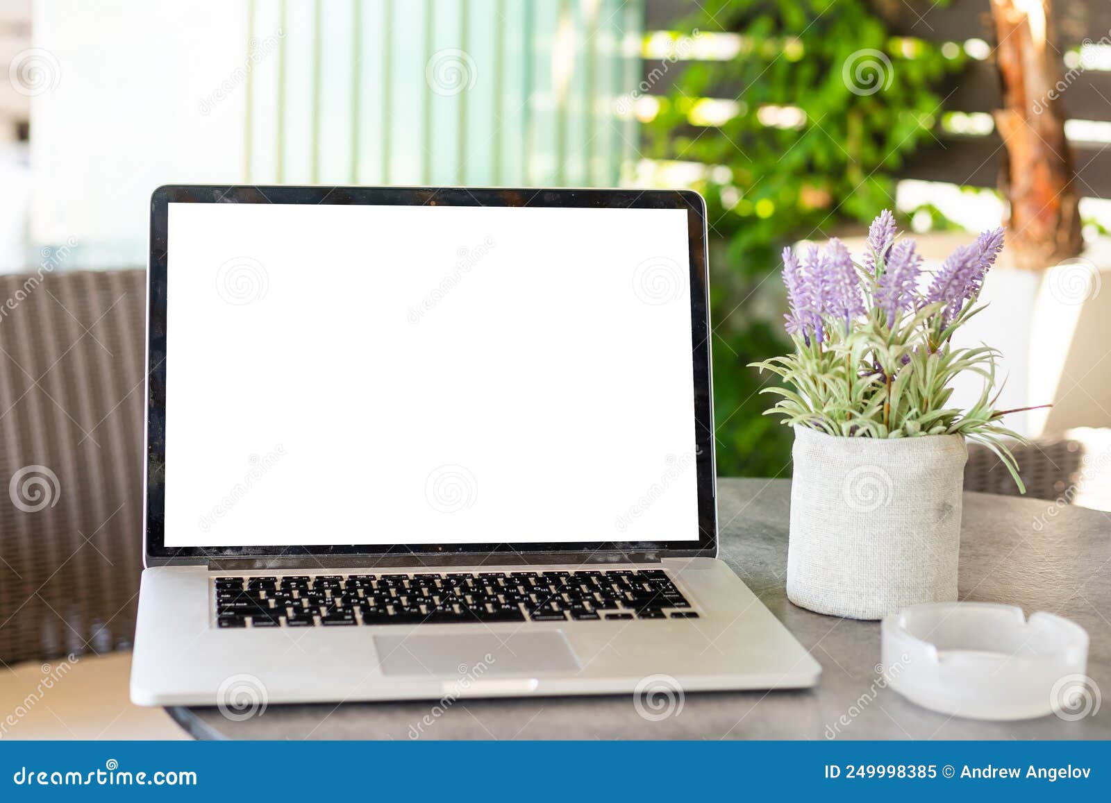 Blank Screen Desktop Computer in Minimal Office Room with Decorations ... Blank Screen Desktop Computer in Minimal Office Room with Decorations ...