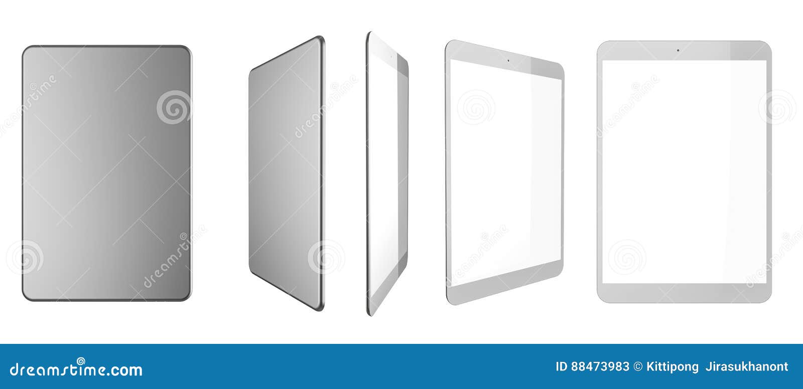 Blank Screen Digital Tablet Stock Image - Image of device, rendering ...
