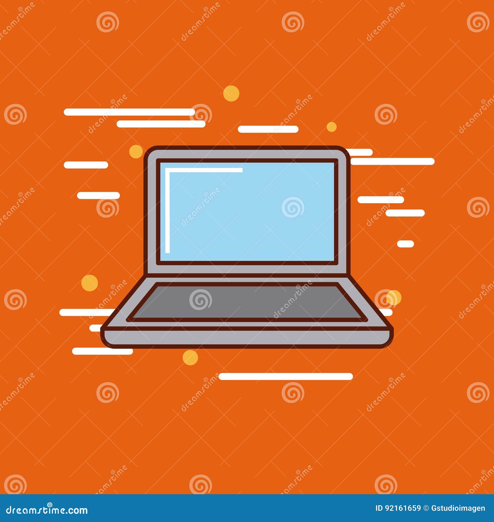 Blank Screen Laptop Poster Image Stock Vector - Illustration of laptop ...