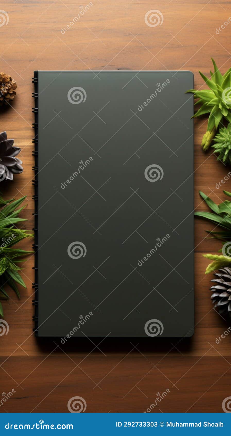 Blank Screen Notebook Mockup in a Realistic Black Frame for ...