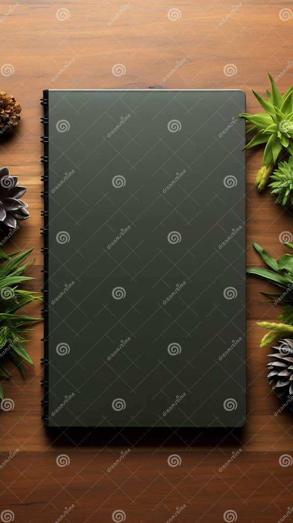 Blank Screen Notebook Mockup in a Realistic Black Frame for ...
