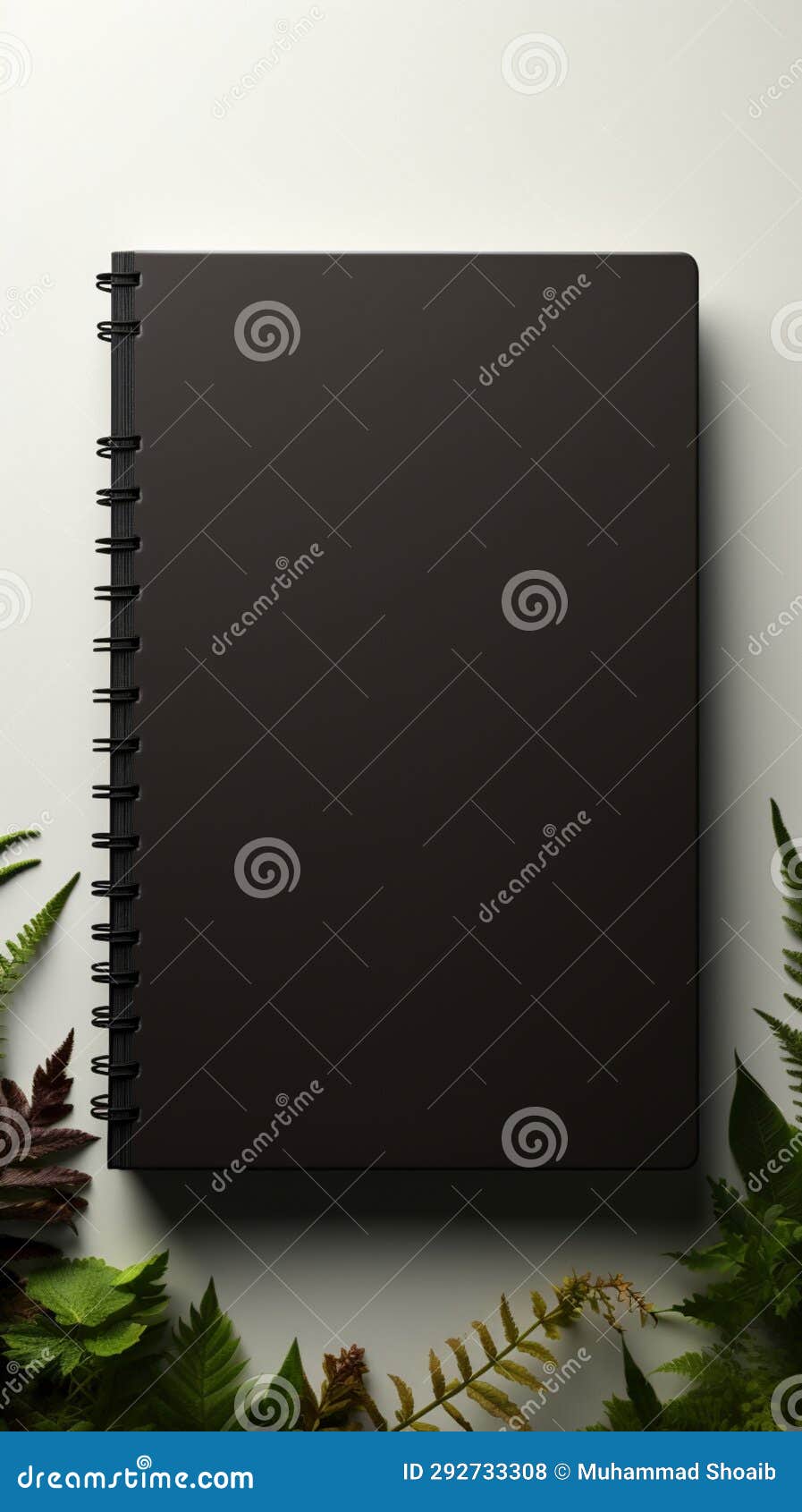 Blank Screen Notebook Mockup in a Realistic Black Frame for ...
