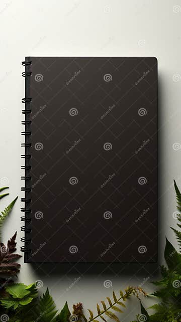 Blank Screen Notebook Mockup in a Realistic Black Frame for ...