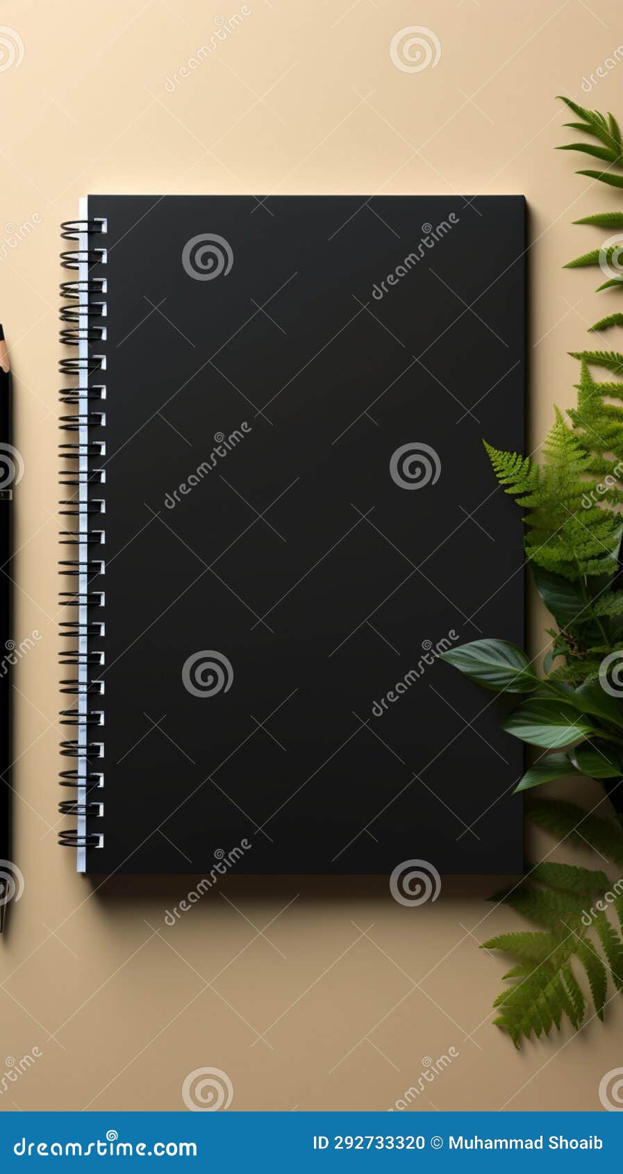 Blank Screen Notebook Mockup in a Realistic Black Frame for ...
