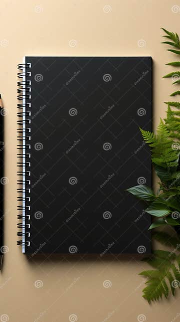 Blank Screen Notebook Mockup in a Realistic Black Frame for ...