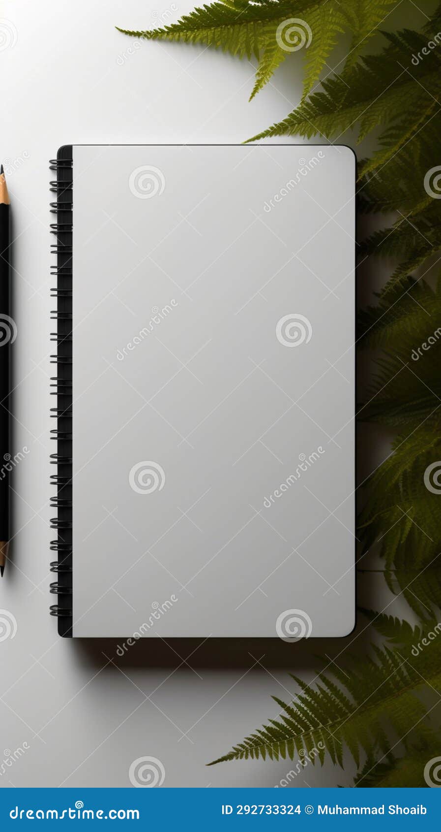 Blank Screen Notebook Mockup in a Realistic Black Frame for ...