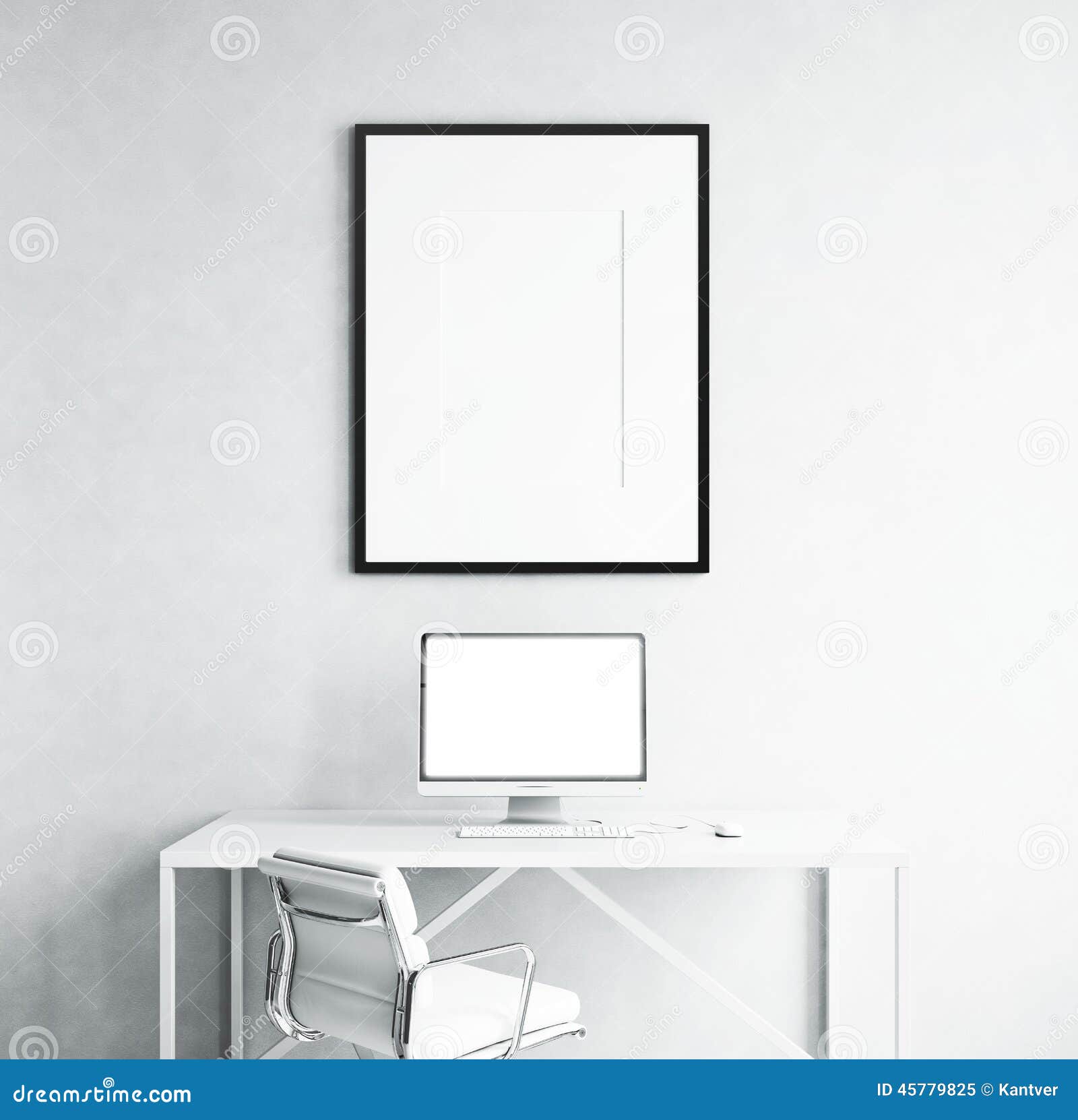 Blank screen and picture stock image. Image of gallery - 45779825