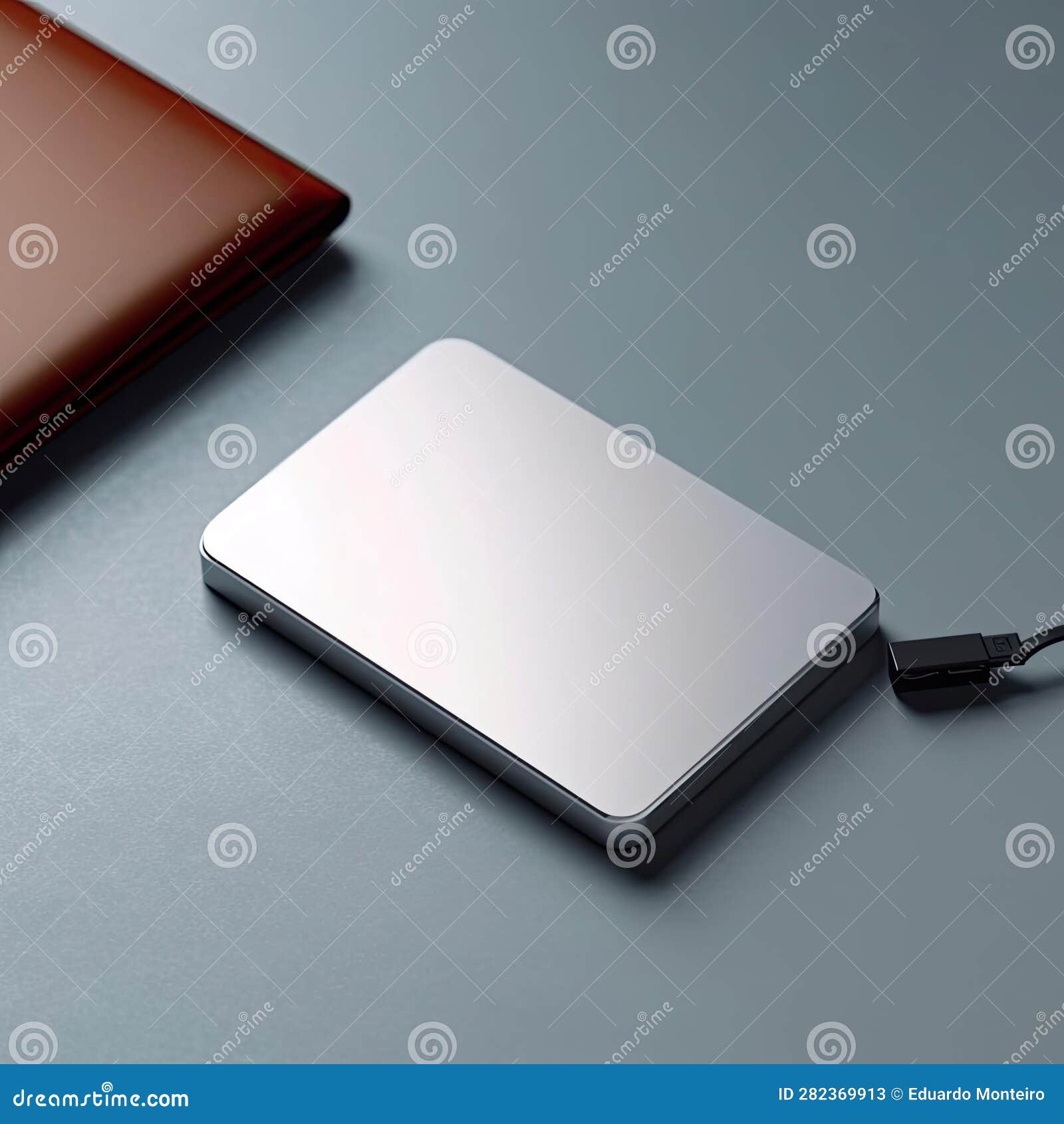 Blank Screen in Slim Portable Hard Drive Stock Illustration ...