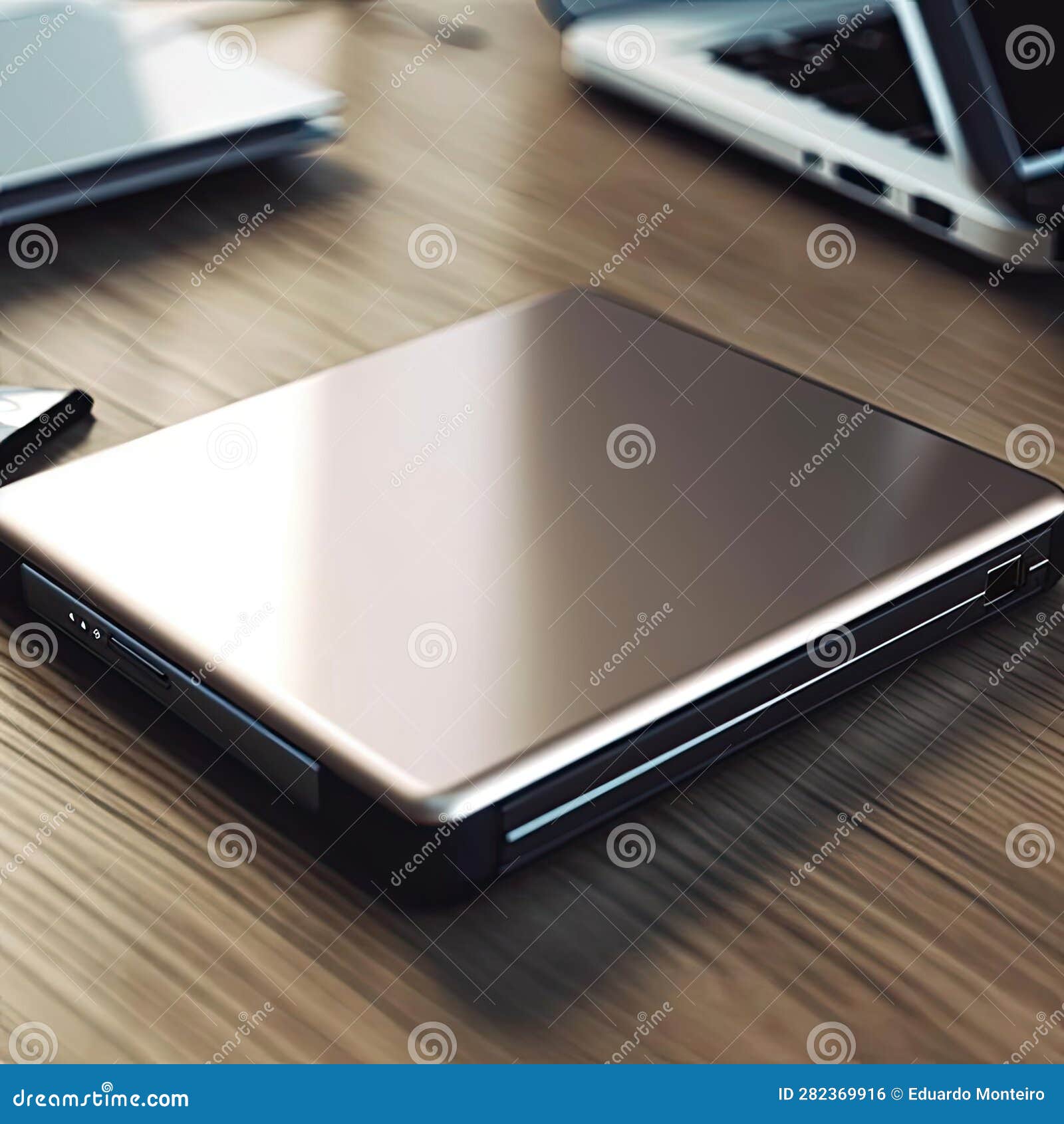 Blank Screen in Slim Portable Hard Drive Stock Illustration ...