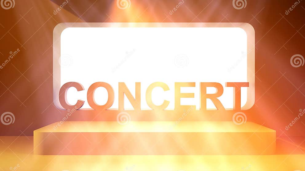 Blank Screen with Word Concert Stock Illustration - Illustration of ...