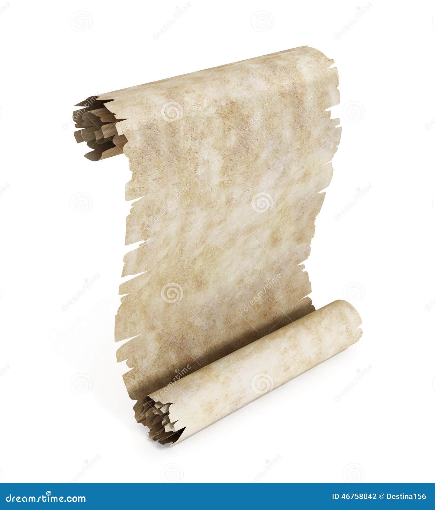 Blank Scroll Isolated on White Stock Illustration - Illustration of ...
