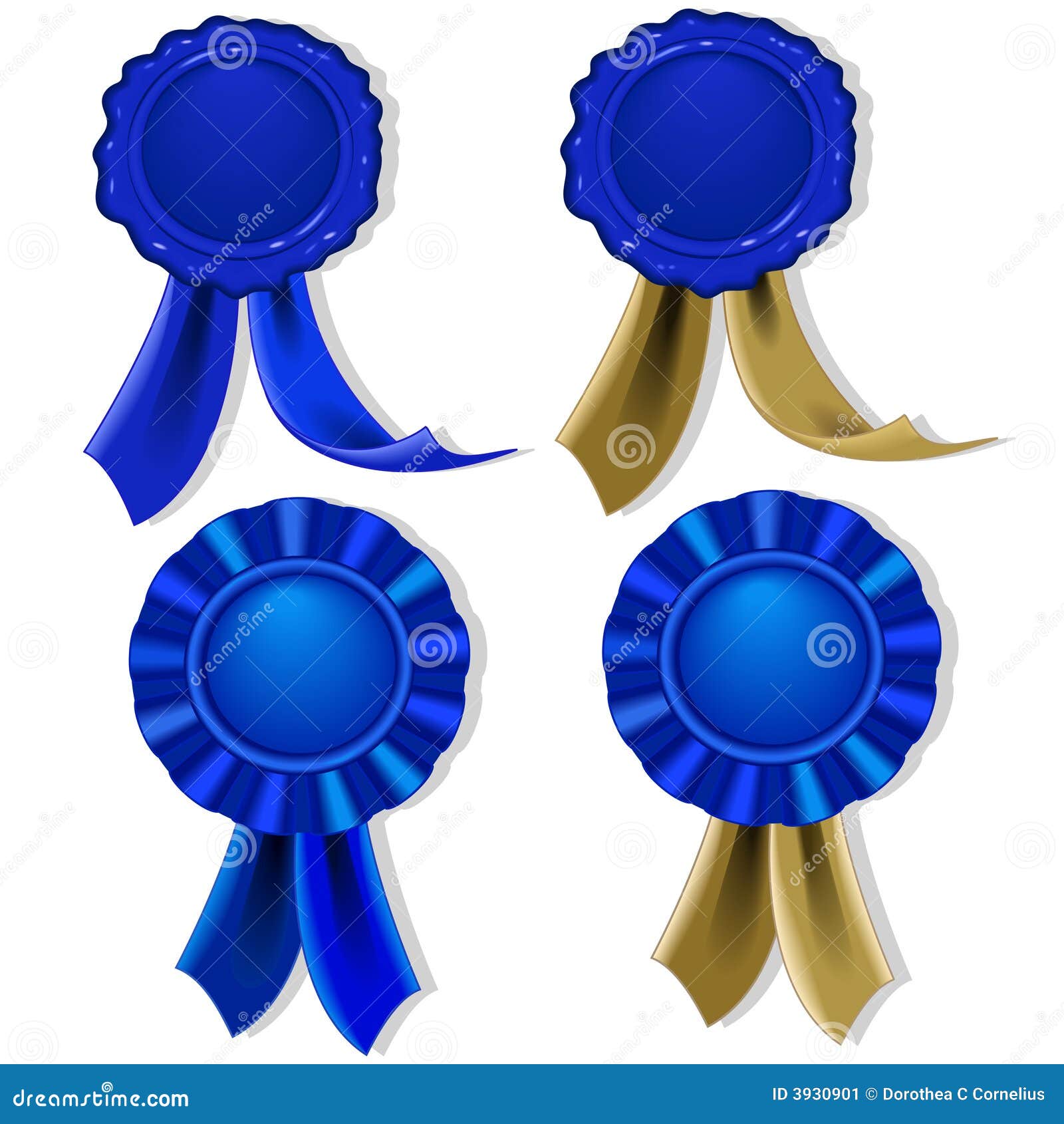 Blank Seals And Medals In Blue Stock Image | CartoonDealer.com #3930901