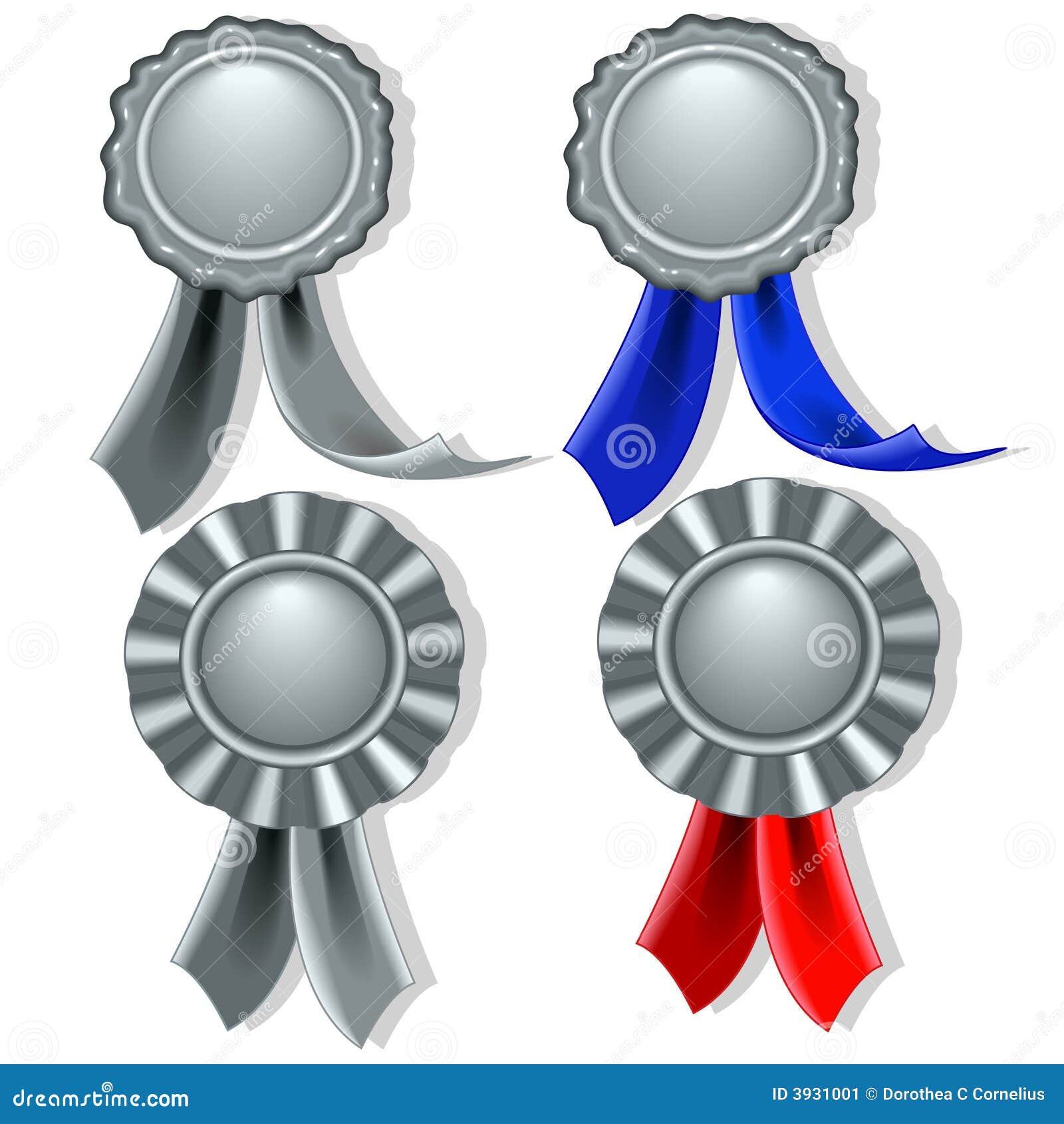 Blank Seals And Medals In Blue Stock Image | CartoonDealer.com #3930901